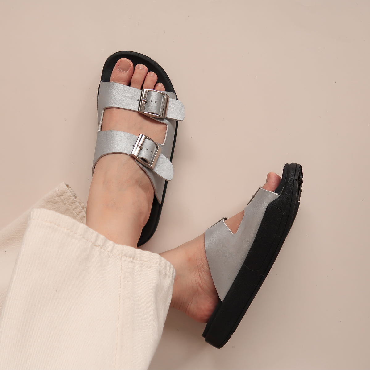 Bailey in Silver (on black sole) | Rob & Mara